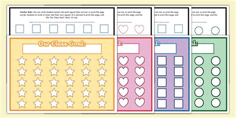 Class Goal Charts Editable Teacher Made Twinkl