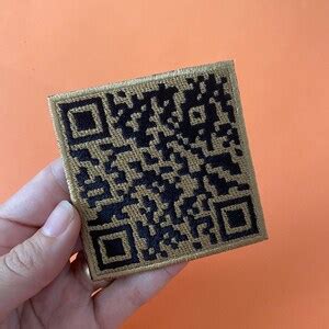 Custom QR Code Embroidered Patch Personalised QR Code Iron On QR Hook Loop Etsy