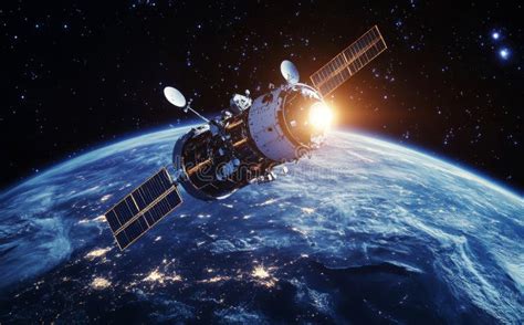 Nasa Provided Elements For This 3d Illustration Of A Spacecraft Launch Into Space Stock