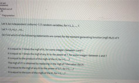 solved let x be a uniform −7 7 random variable a the