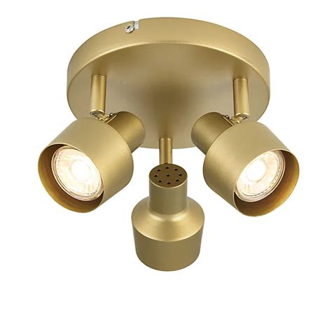 Anise Modern Satin Gold Effect 3 Light Spotlight Plate