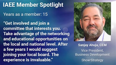 Iaee Member Spotlight On Sanjay Ahuja Cem Iaee