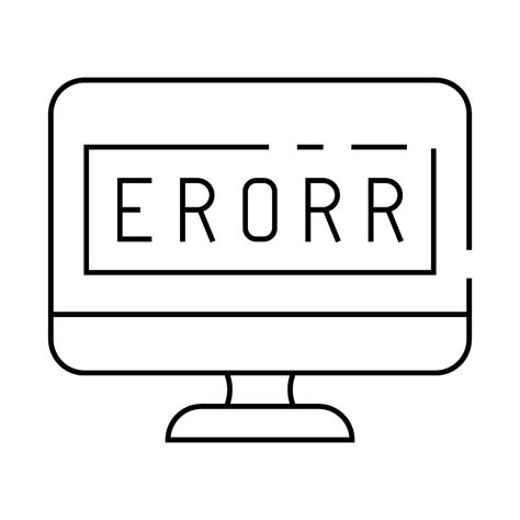 Error Operating System Line Icon Illustration 48347526 Vector Art At