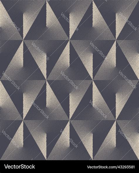 Triangles Structure Seamless Pattern Retro Vector Image