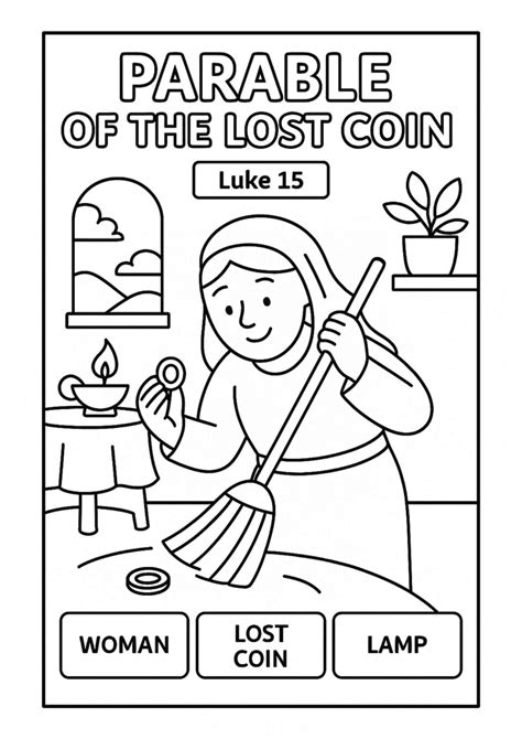 Parable Of The Lost Coin Coloring Page
