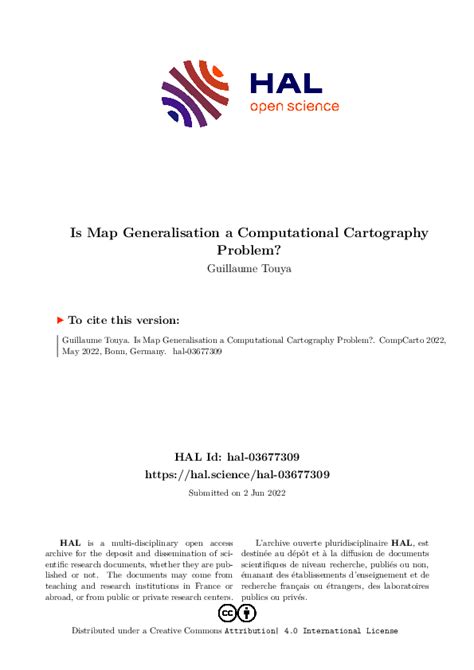 pdf is map generalisation a computational cartography problem
