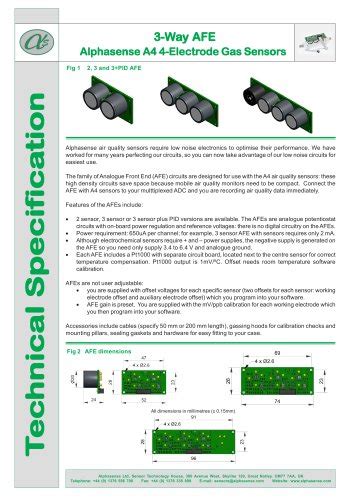 Afe Sensor Board Alphasense Pdf Catalogs Technical Documentation