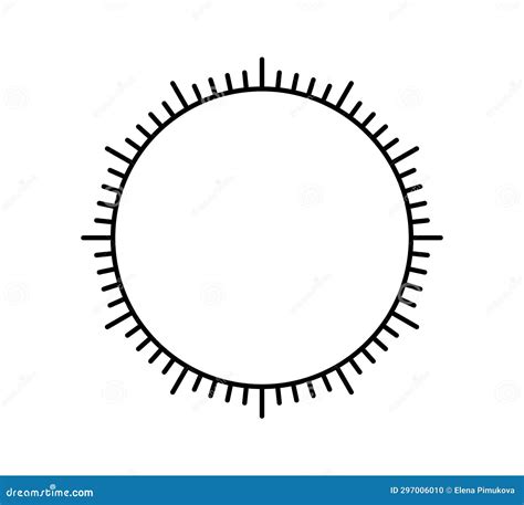 Blank Mechanical Clock Face Divided Into Seconds And Minutes Round Meter Scale Watch Dial