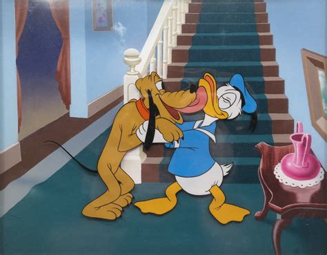 Donald Duck And Pluto Cel And Background Id Maydonald19246 Van Eaton