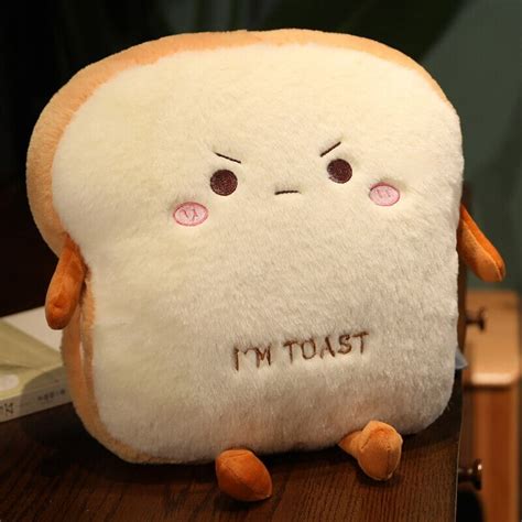 Fluffy Toastie Bread Hand Warmer Plushies Kawaiies
