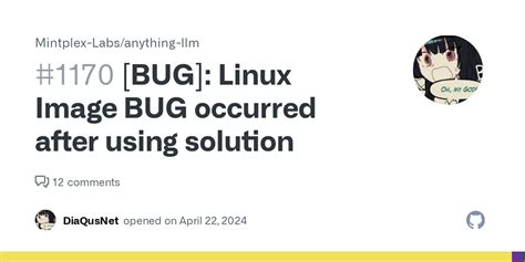 BUG Linux Image BUG Occurred After Using Solution Issue 1170