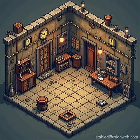 Steampunk Tile Isometric Game Assets Stable Diffusion Online