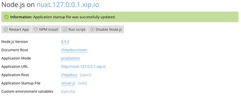 GitHub Pi Nuxt Plesk Example