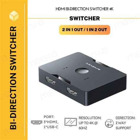 hdmi switcher 4k bi direction switcher hdmi 2 in 1 out 1 in 2 out