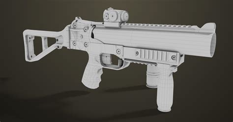 Grenade Launcher 06 Black All Pbr Unity Ue Textures 3d Model By Eight