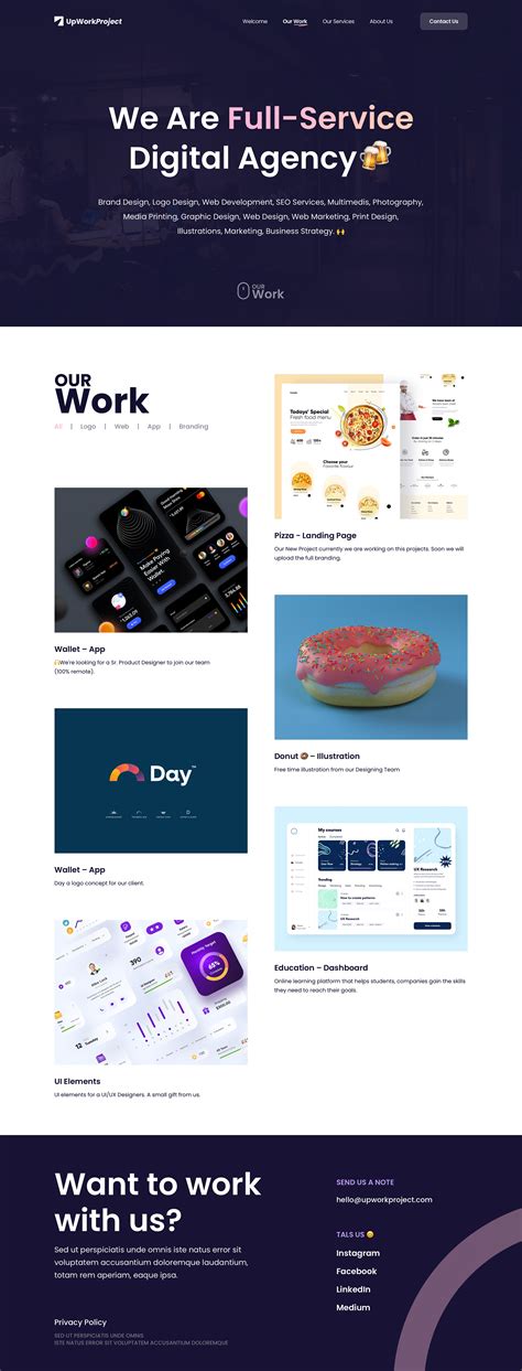 UpWork Project On Behance