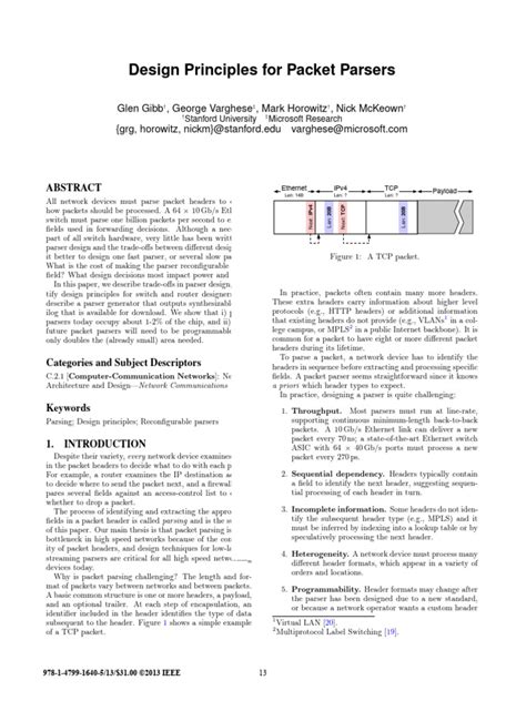 Packet Parser Merged Pdf Parsing Network Packet