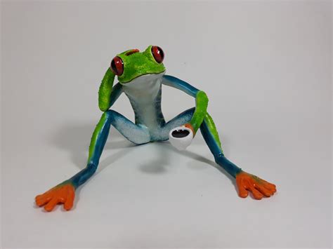 Red Eyed Tree Frog Figurine Etsy