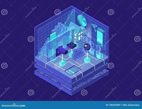 Smart Home Isometric Vector Illustration Abstract 3d Infographic For Home Automation Related