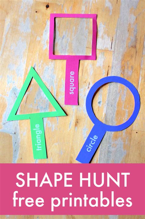 Fun Shape Lesson With Free Printable Shape Magnifying Glasses