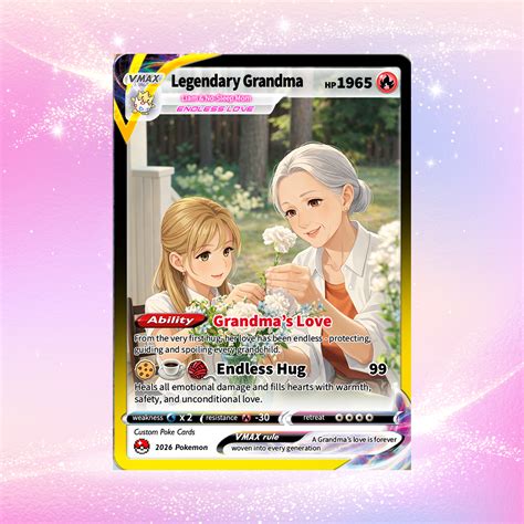 Happy Mothers Day Custom Pokémon Card For Grandma Personalized Poke