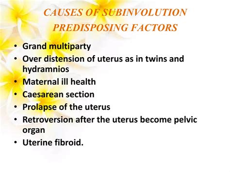Subinvolution Pptx Pregnancy Reproductive Health