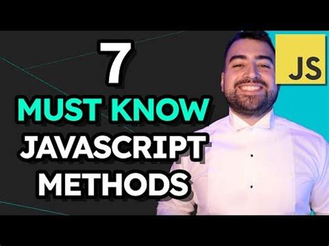 7 Powerful JavaScript Methods You NEED To Know YouTube Javascript Methods Method Javascript