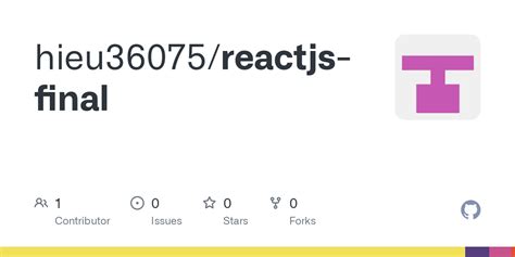 Github Hieu36075reactjs Final