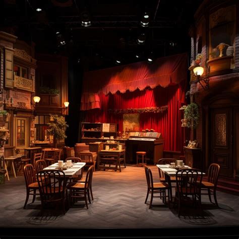 Premium Ai Image Illustration Of A Restaurant With A Performance