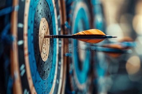 A Focus On Accuracy With A Close Up Image Of An Arrow Hitting A Target