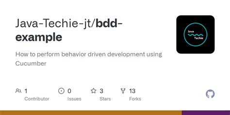 GitHub Java Techie Jt Bdd Example How To Perform Behavior Driven