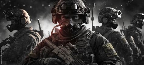 Portrait Of A Special Forces Soldier The Concept Of Military Units
