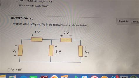 Solved Find The Value Of V And V In The Following Chegg Com