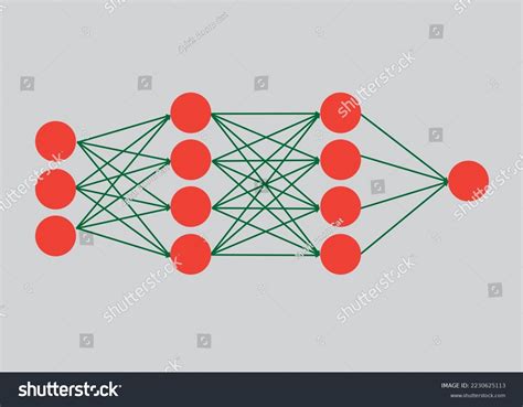 Deep Learning Computing Network Diagram Stock Vector Royalty Free