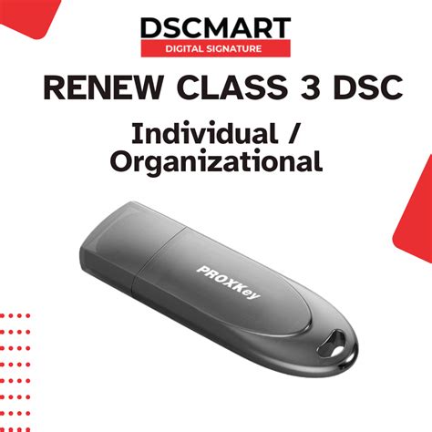 Renew Class 3 Dsc With Usb Token For Indian Individual Org Dsc Mart