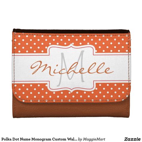 Polka Dot Name Monogram Custom Wallet Custom Wallet Wallet Polka Dots