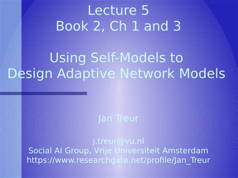 Pdf Chapter 3 A Unified Approach To Represent Network Adaptation Principles By Network Reification