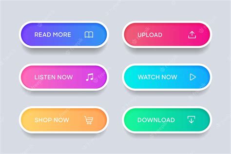 Premium Vector Action Button Click Link Buttons Add To Cart Shop Now Download Buttons