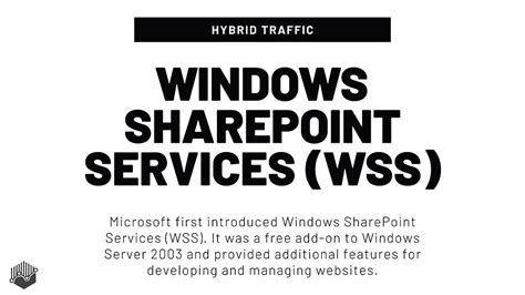 What Is Windows Sharepoint Services WSS