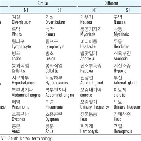 Examples Of Terminology Discrepancy Download Table