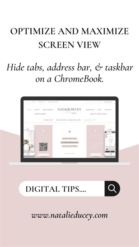 How To Hide Tabs Address Bar And Taskbar On A ChromeBook Natalie Ducey