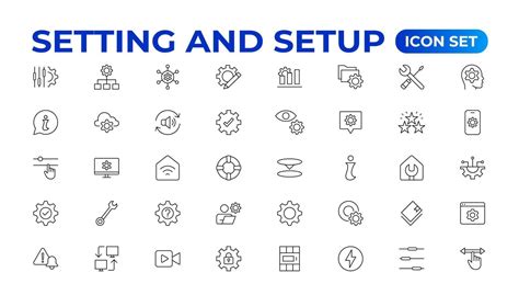 Setting And Setup Solid Icon Collection App And Website Settings Icon Set Options