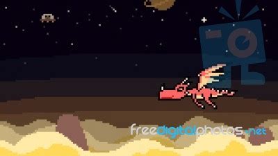 Pixel Art Dragon Fly Stock Image Royalty Free Image ID 100540587