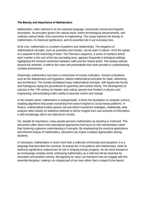 Math Essay Pdf