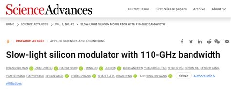 Silicon Optical Modulator Reaches Breakthrough 110 Ghz Bandwidth Cgtn