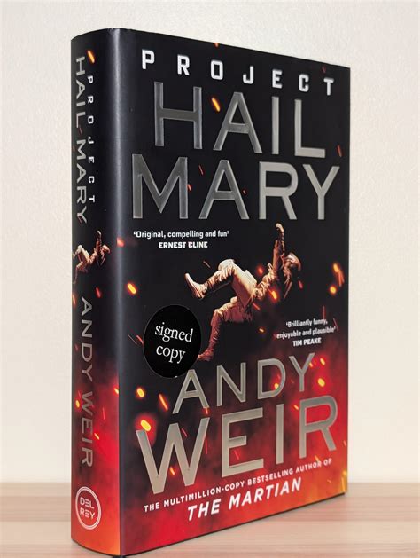 Project Hail Mary Signed First Edition By Weir Andy Fine Hardcover