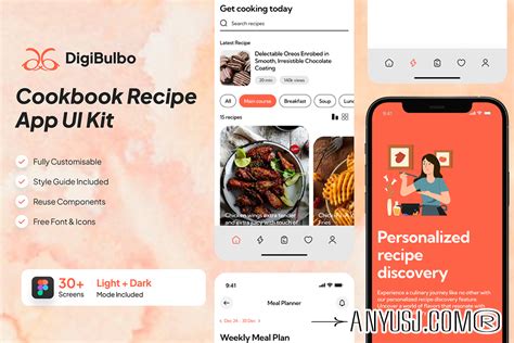 App Ui Cook Book Recipe App Ui Kit