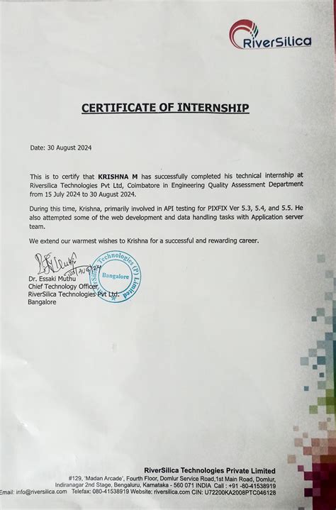 krishna m on linkedin internship qatesting apitesting