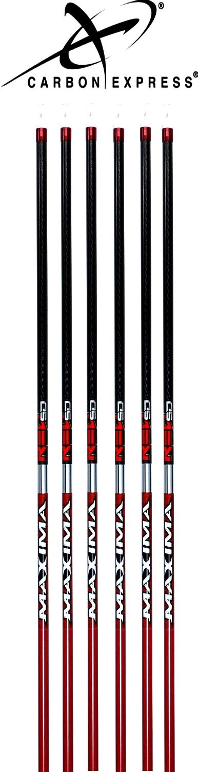 Carbon Express Maxima Red Sd Hunting Arrows Raw Shafts Trimmed To