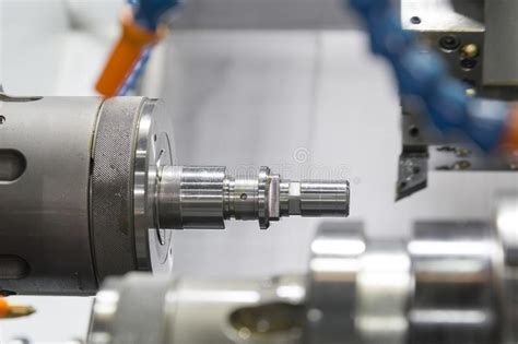 CNC Lathe Machine Or Turning Machine Stock Photo Image Of Process